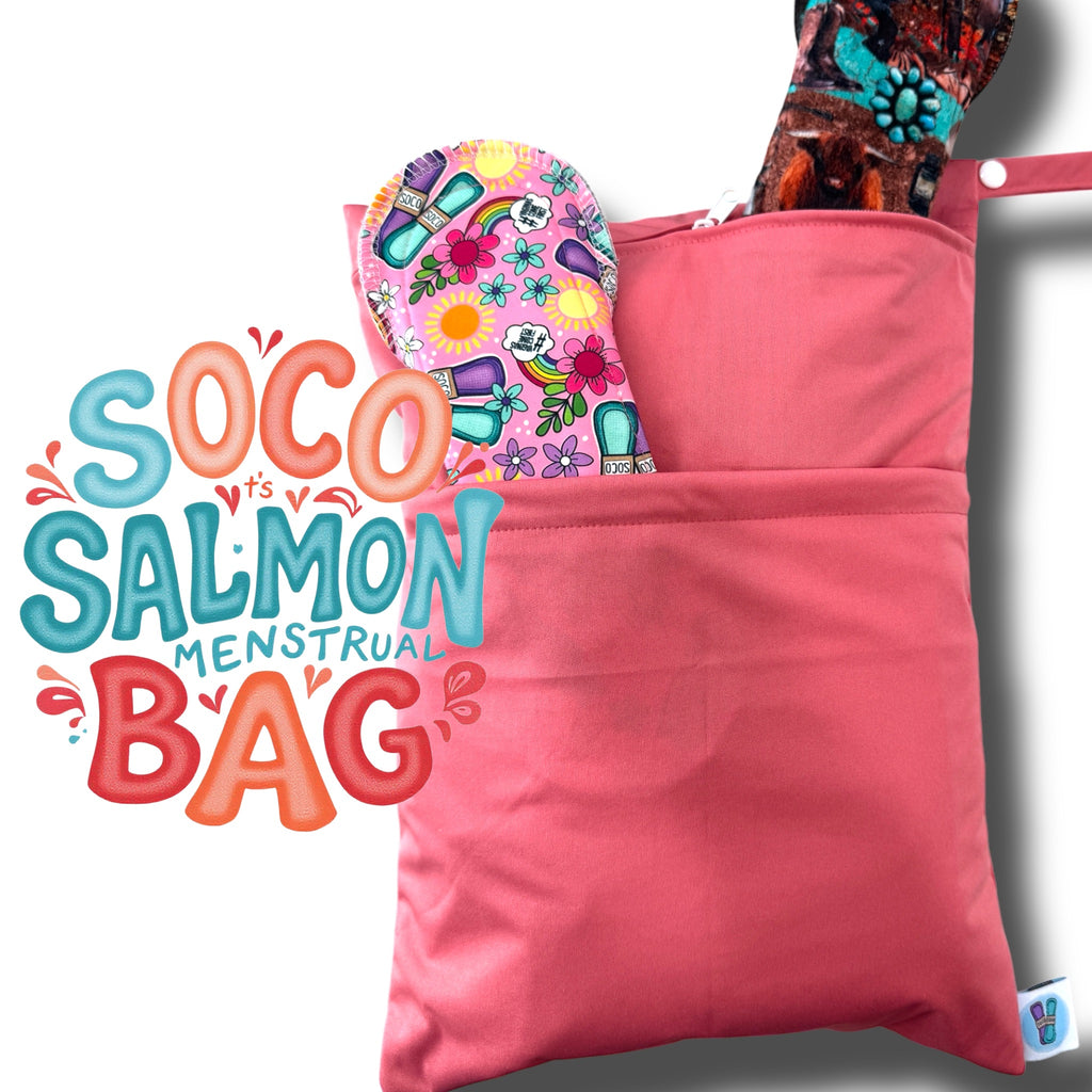 SoCo SALMON DOUBLE ZIPPERED MENSTRUAL BAG – SoCo Studio